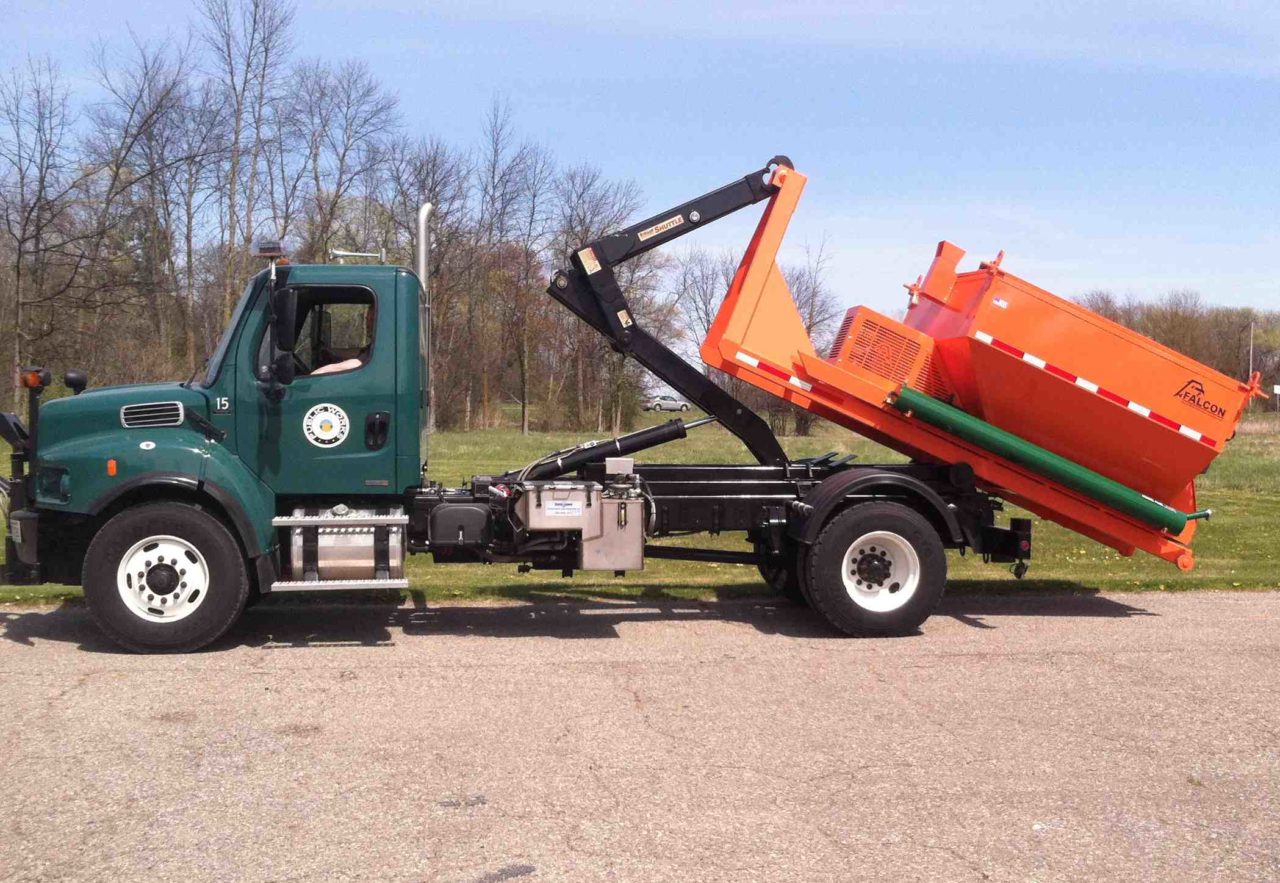 Hook Lift Asphalt Hot Box | Falcon Asphalt Repair Equipment